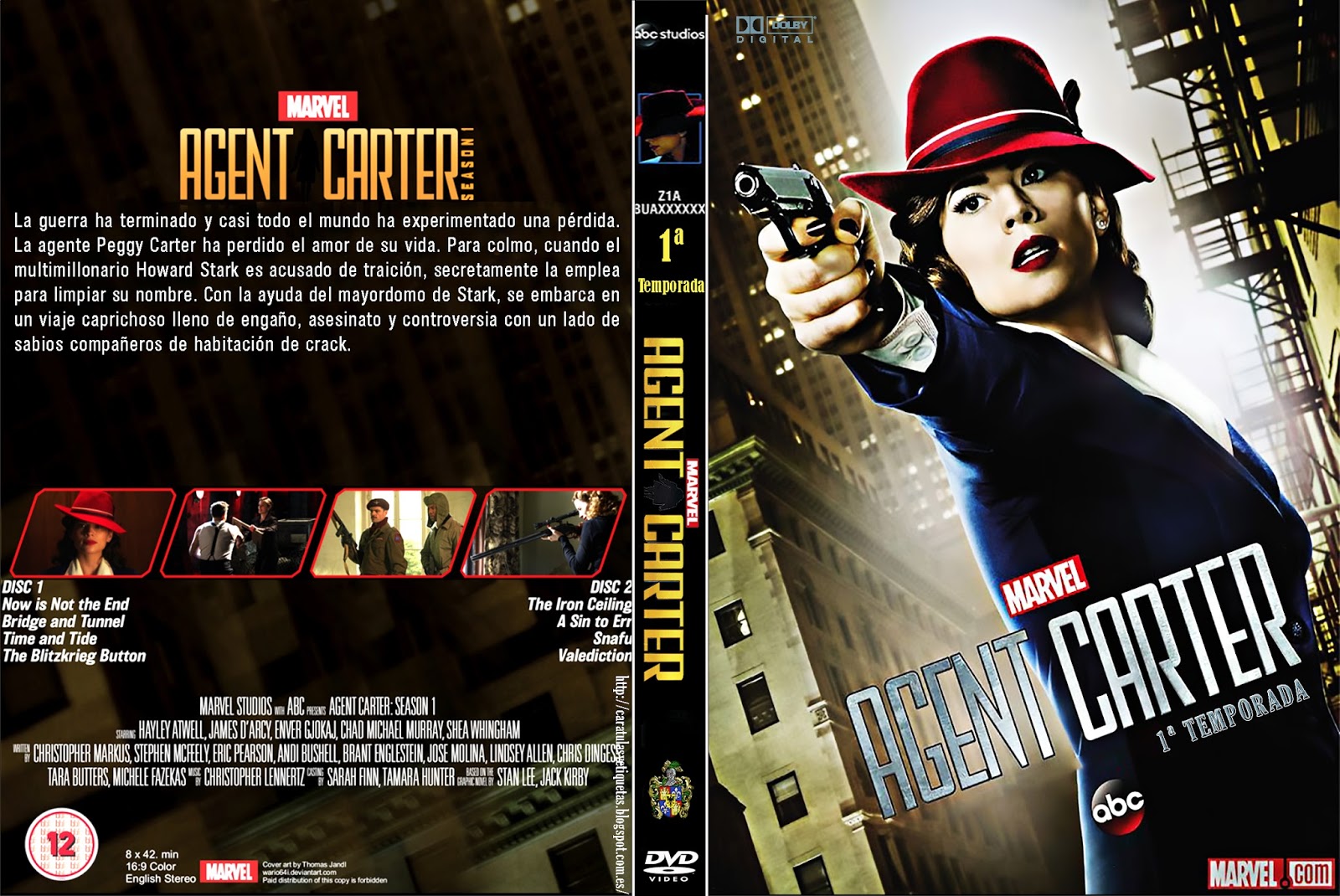 Caratulas y etiquetas: Agent Carter 1 Temporada