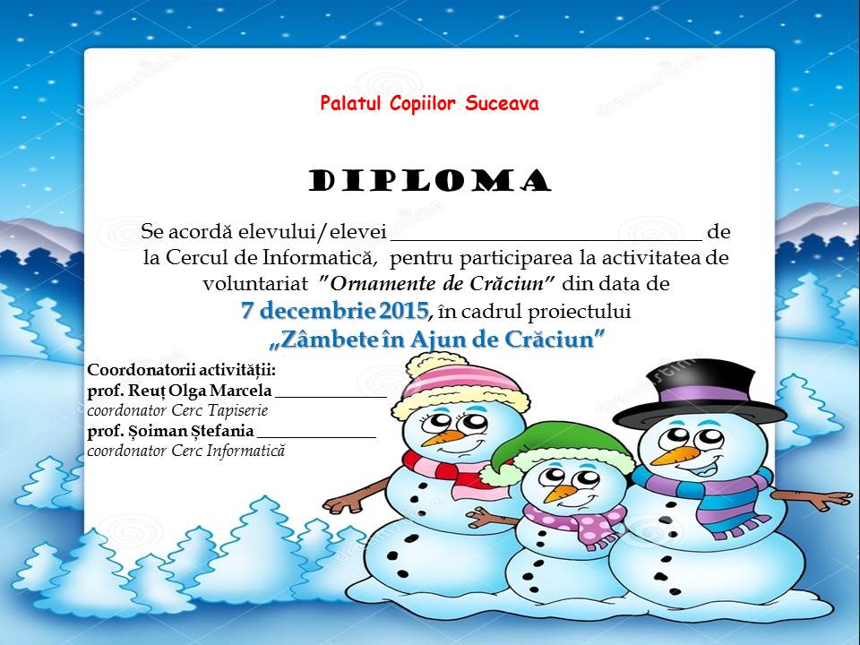 "Zambete in Ajun de Craciun"