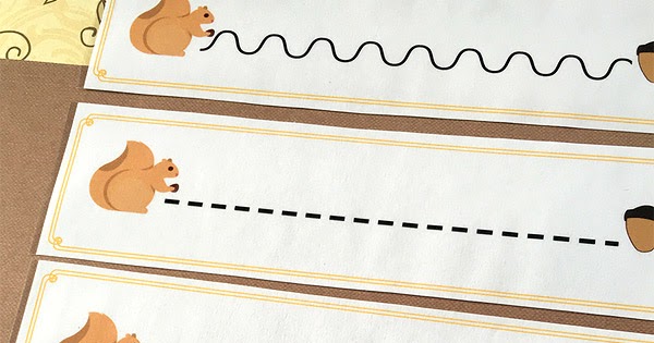 Fall Prewriting Activity with Squirrels & Acorns | Totschooling ...