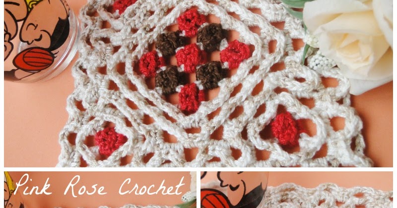 Pink Rose Crochet: Quadrado Premium Wiggly Mini Mat Coaster