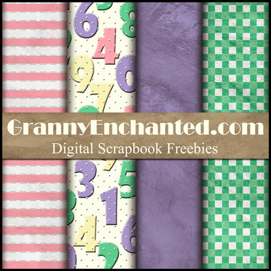 GRANNY ENCHANTED'S BLOG: Free Digital Scrapbook Paper Pack: CK4 numbers