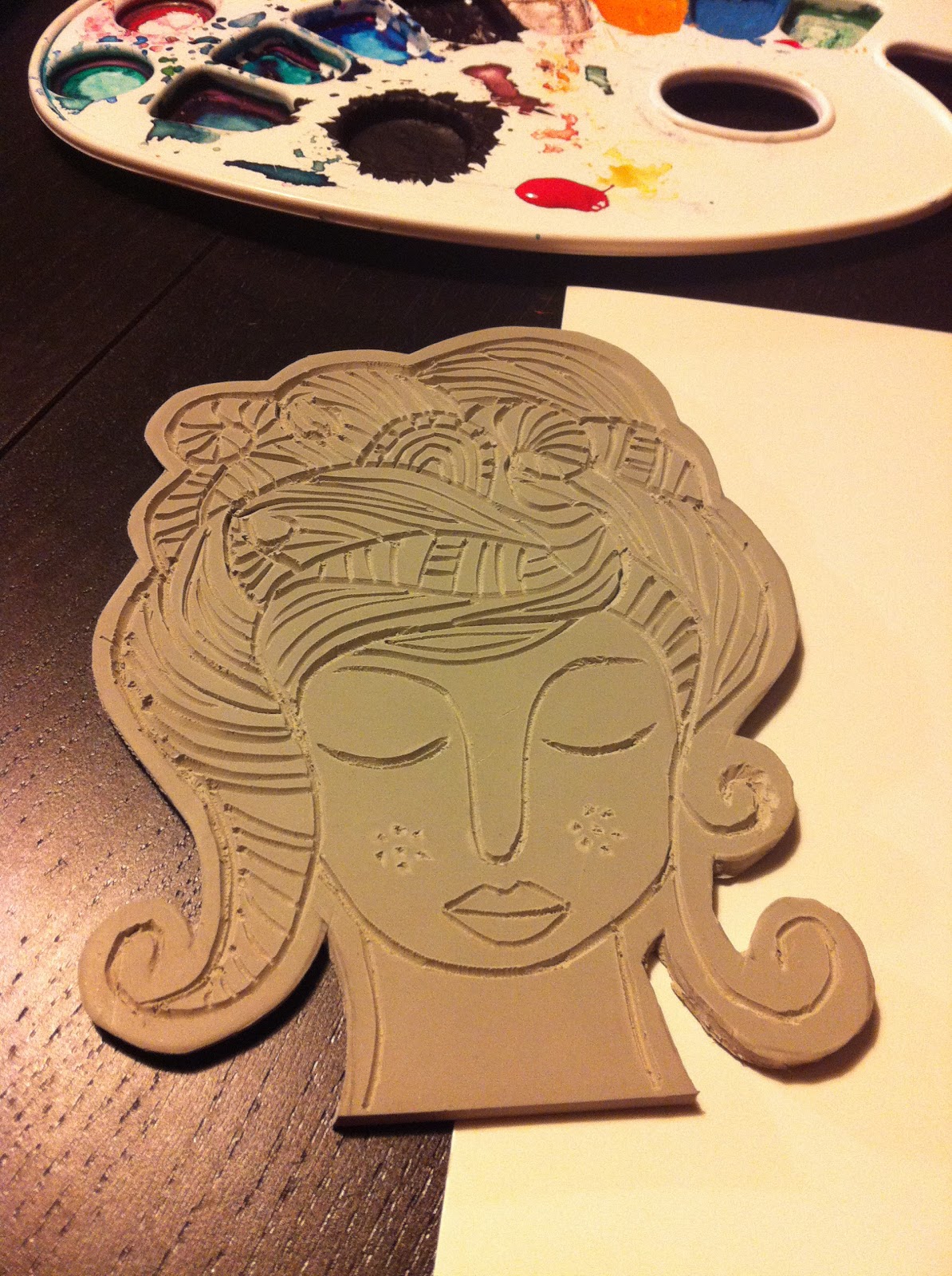 La Rana :: La charca de la imaginación: Y hoy... linografia!