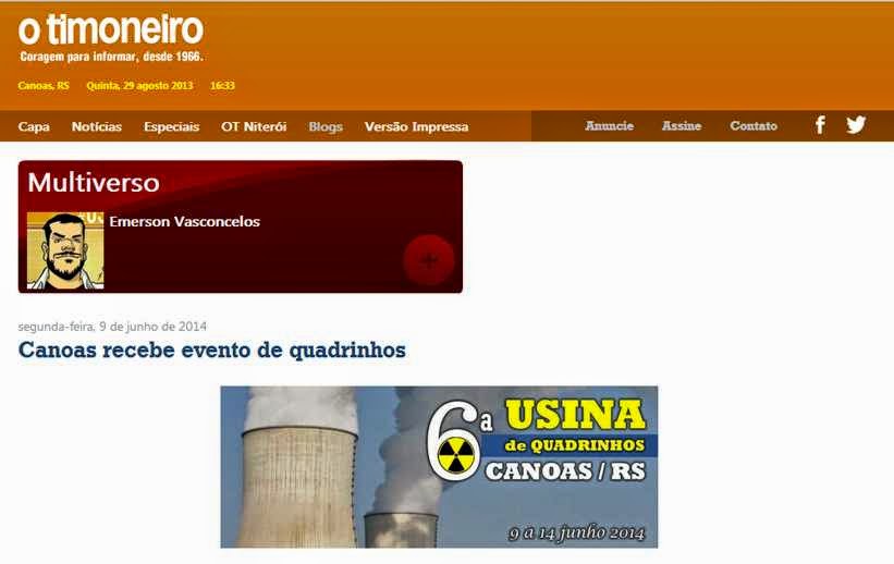 O Timoneiro divulga a 6ª Usina de Quadrinhos | 6ª Usina de Quadrinhos