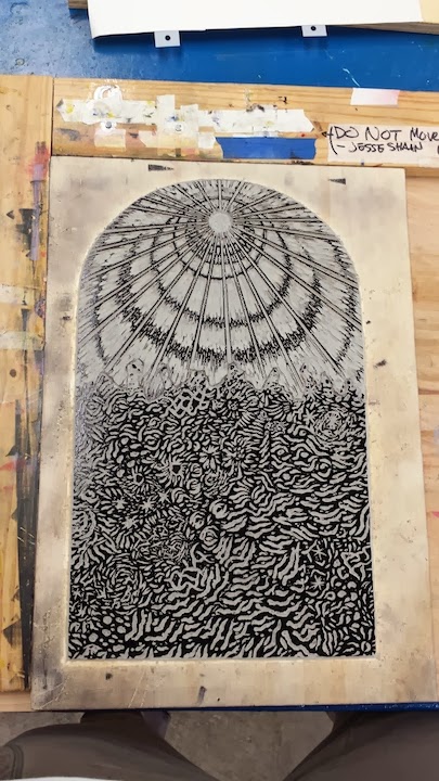 JESSE SHAW: transferring image from one linocut key block to another ...