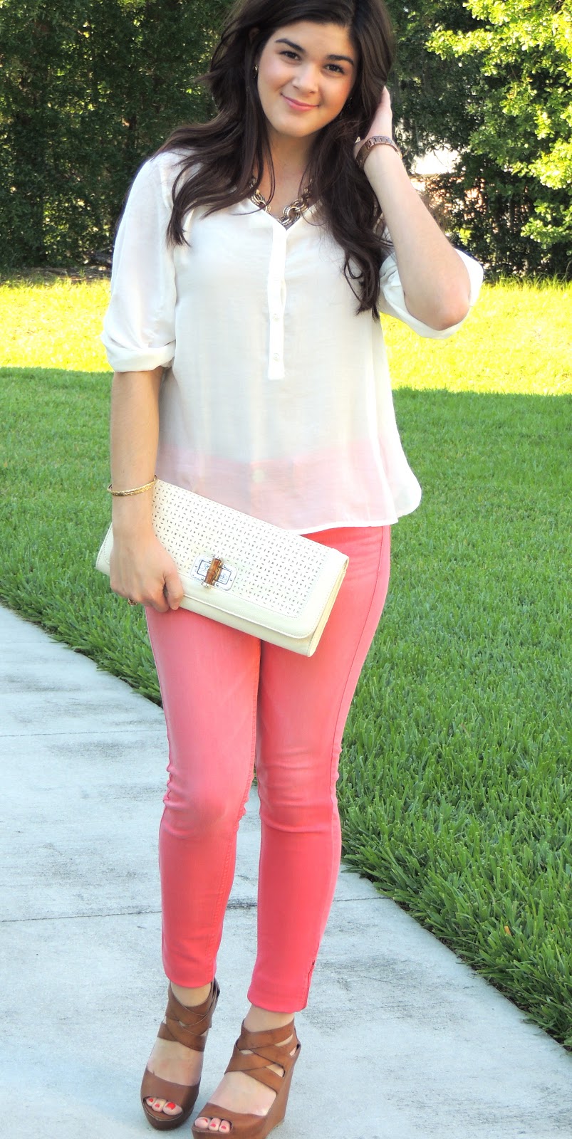 Simple Easy Style: Coral Jeans