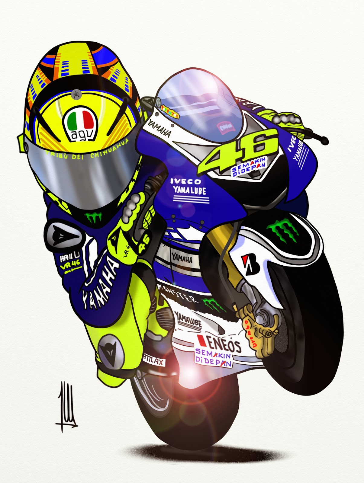 Caricatura de valentino rossi - Imagui