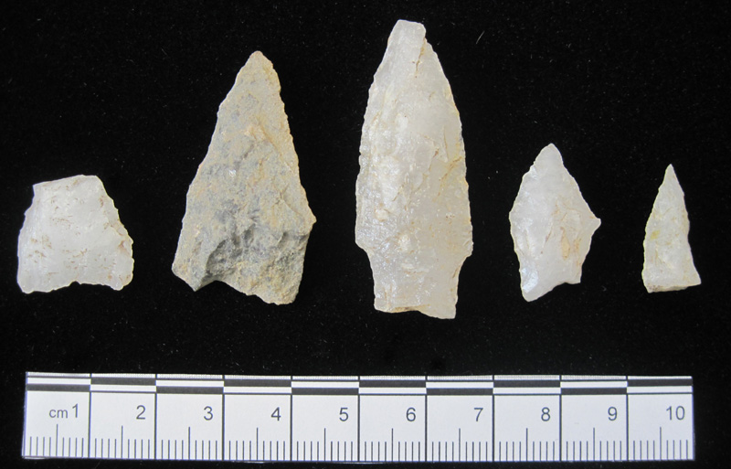 Rock Piles: Quartz projectile points - southeastern MA