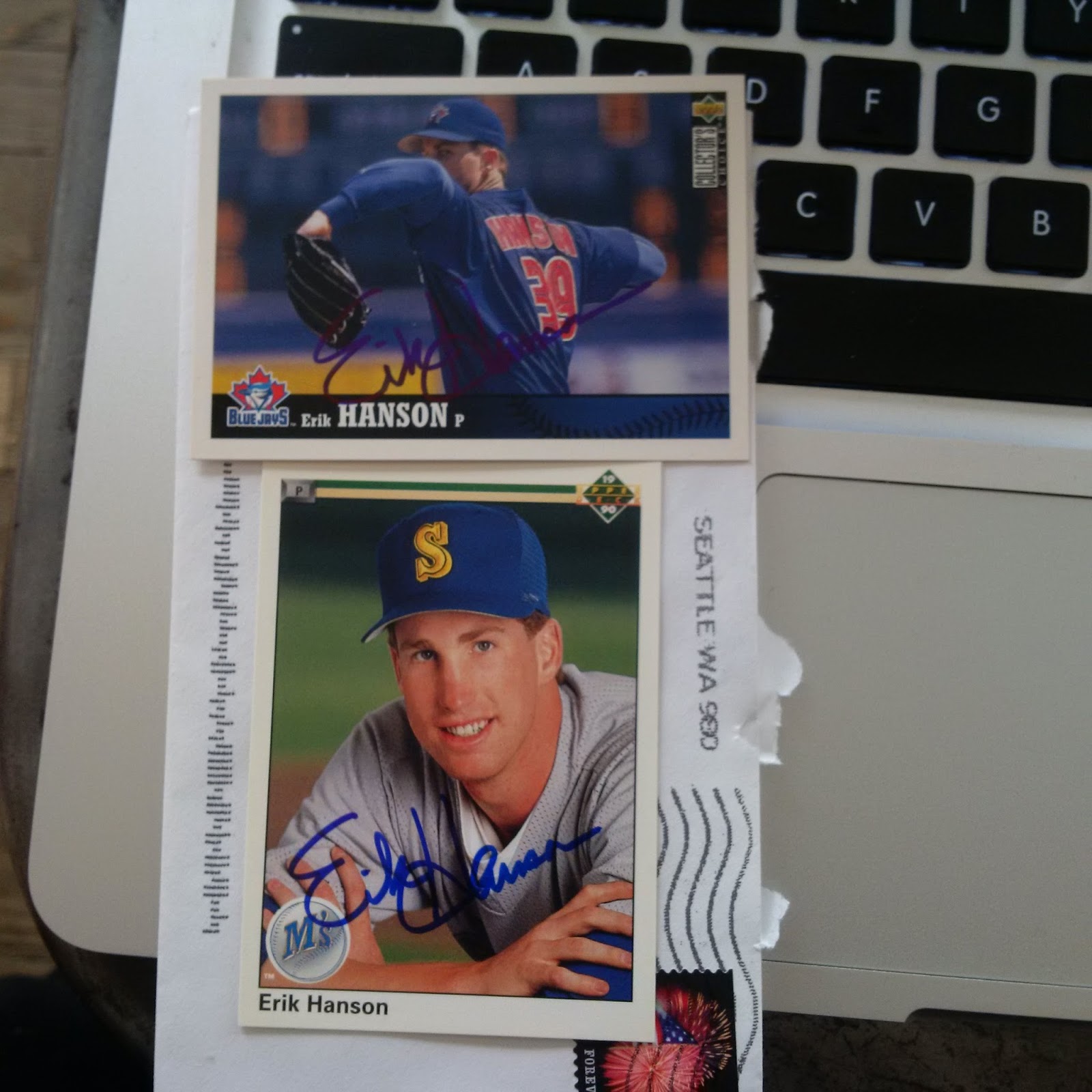 My TTM Baseball Autographs and more: Erik Hanson Returns TTMs