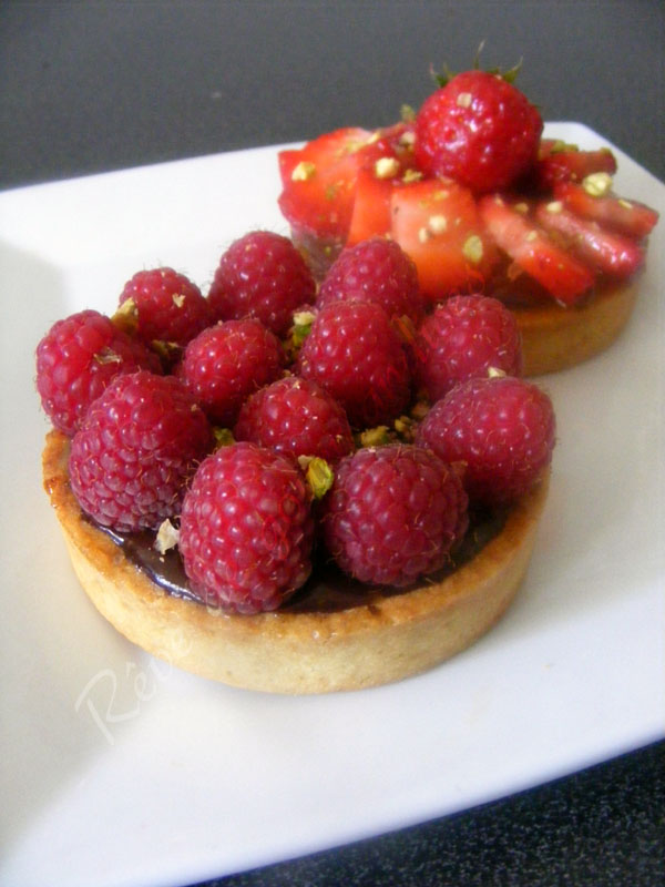 Rêve de gourmandises 2: Tartelettes Chocolat Fruits Rouges (framboise ...