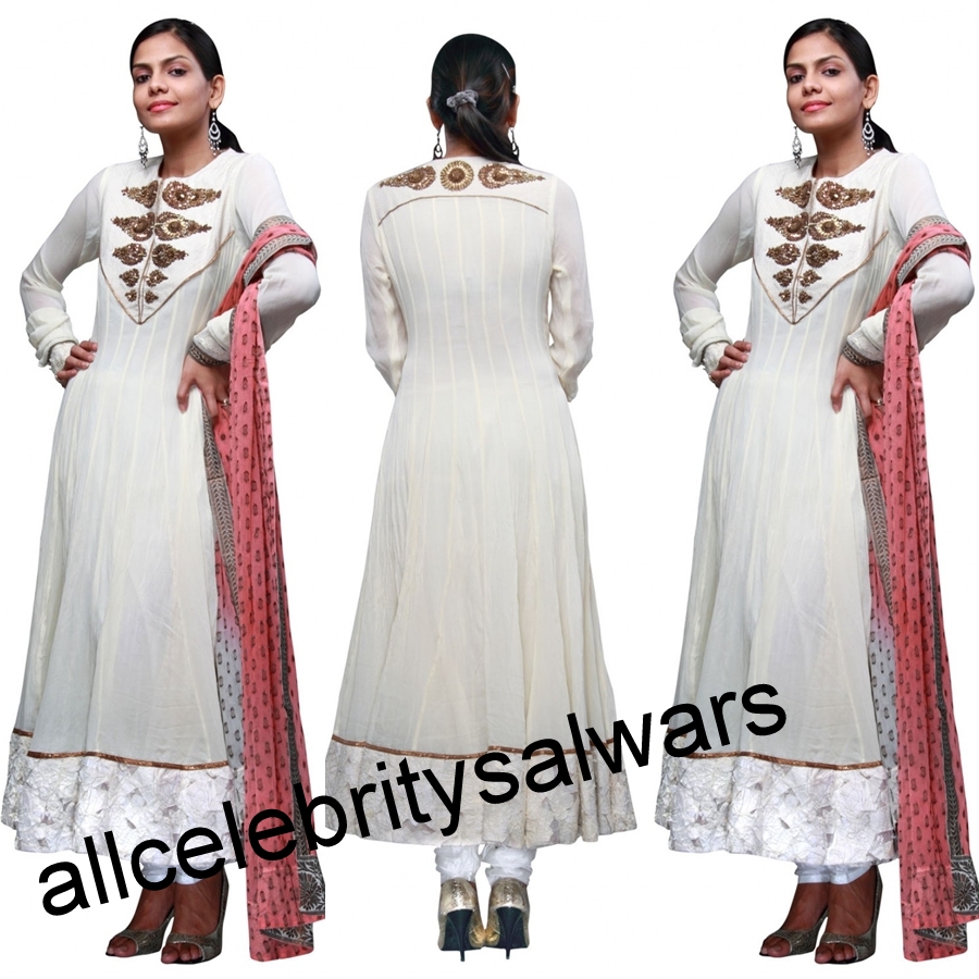 All Celebrity Salwars: Celebrity in white color salwar with full hands ...