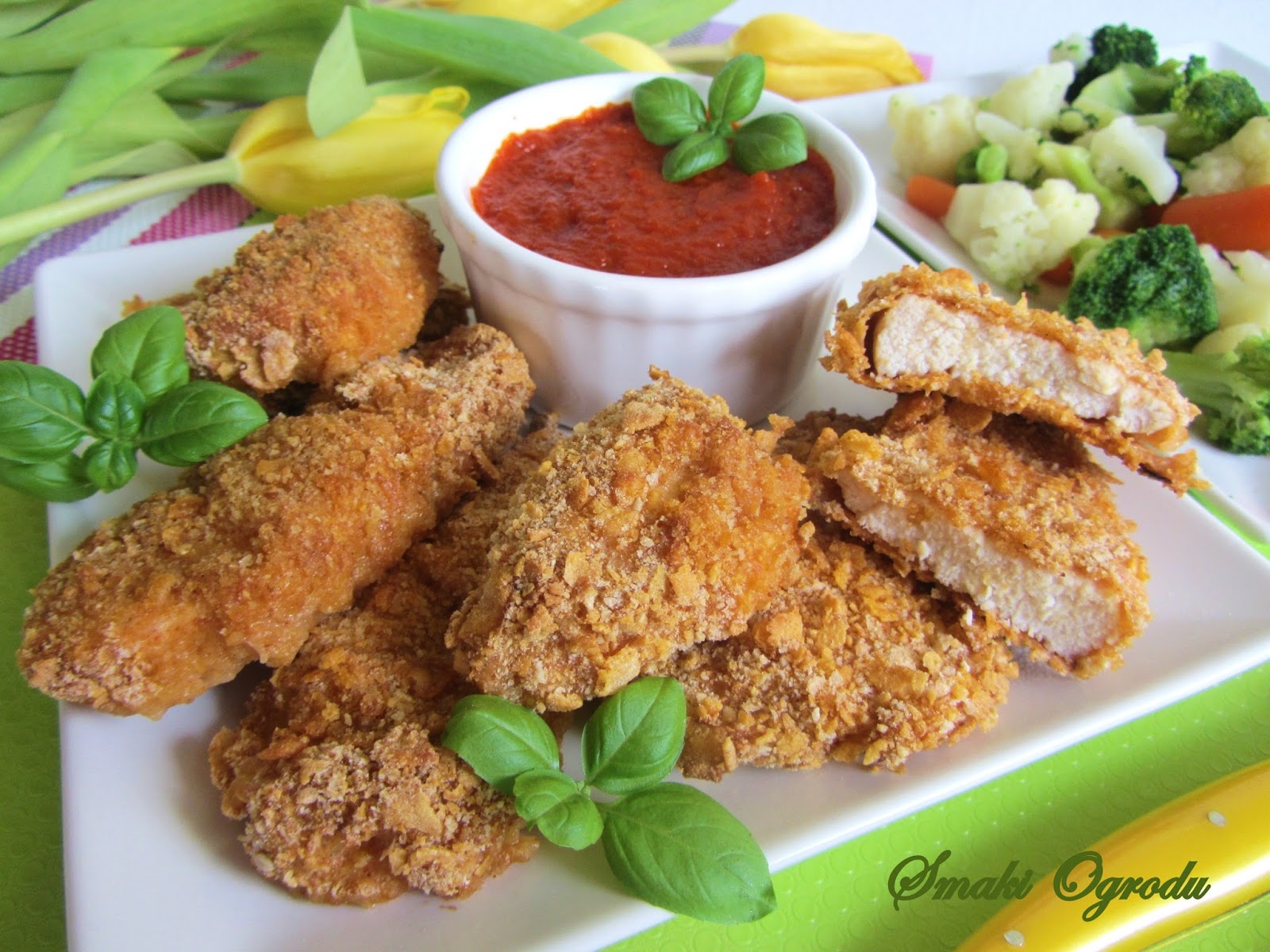 Smaki ogrodu: SOCZYSTE NUGGETSY Z PIEKARNIKA