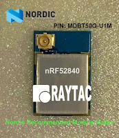 Nordic Bluetooth & WiFi Module: Raytac BT5 MDBT50Q Series Module (Nordic nRF52840 Solution) Mass ...