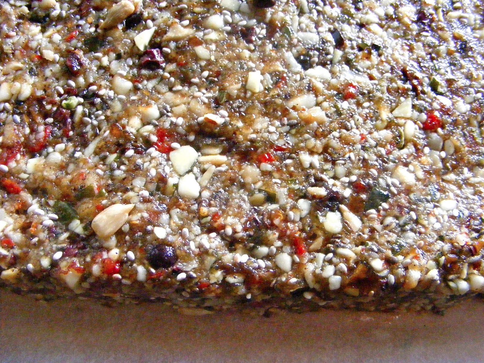 Organic Passion: Mixed seed bars topped with raw chocolate