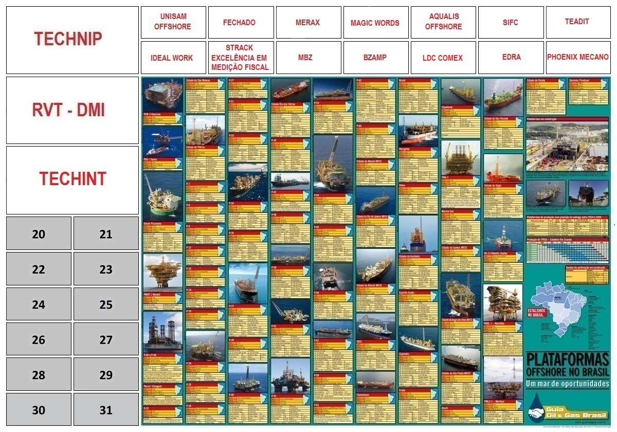 Dicas de André Ribeiro: O MAPA DAS PLATAFORMAS OFFSHORE E ESTALEIRO NO ...