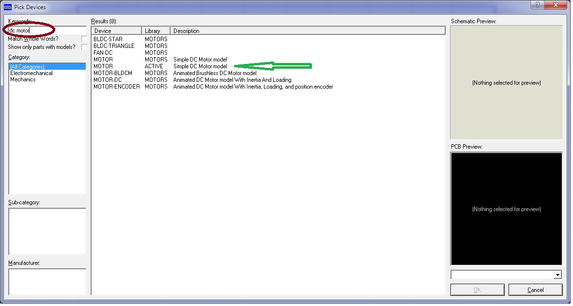 Proteus 7 Professional tutorials: Using a DC motor