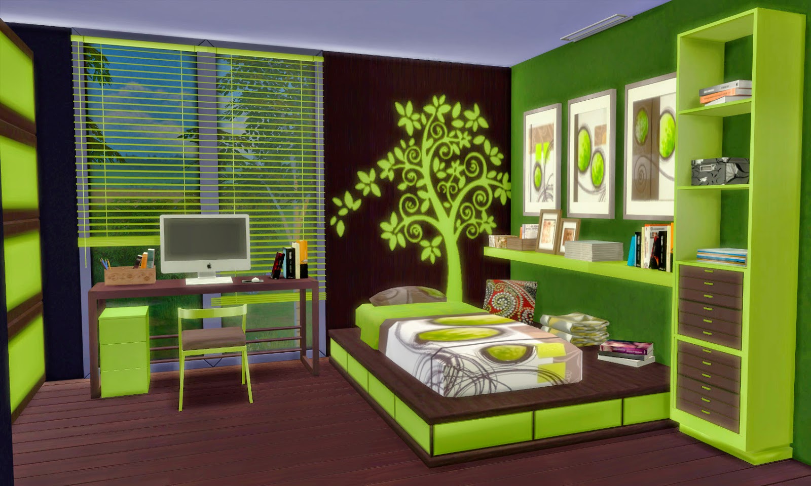 Bedroom Bilbao. Sims 4 Custom Content.