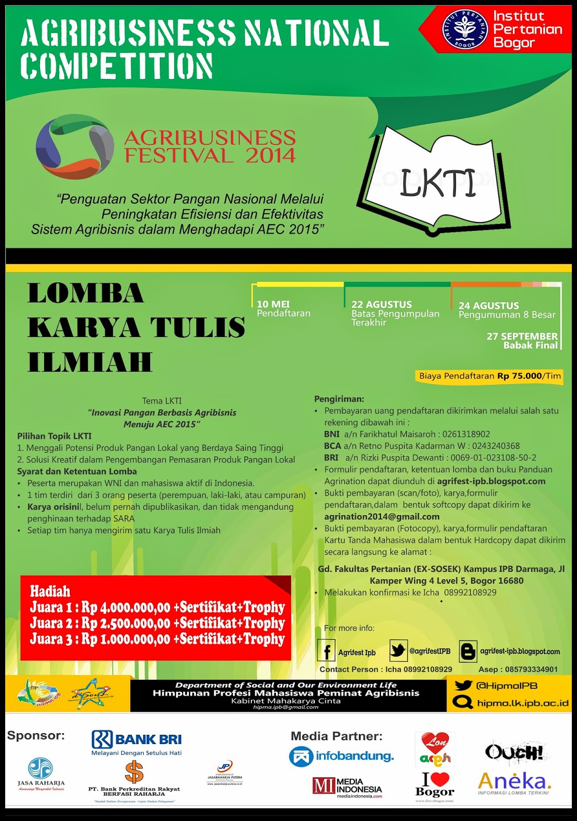LKTI Mahasiswa | Agribusiness Festival 2014