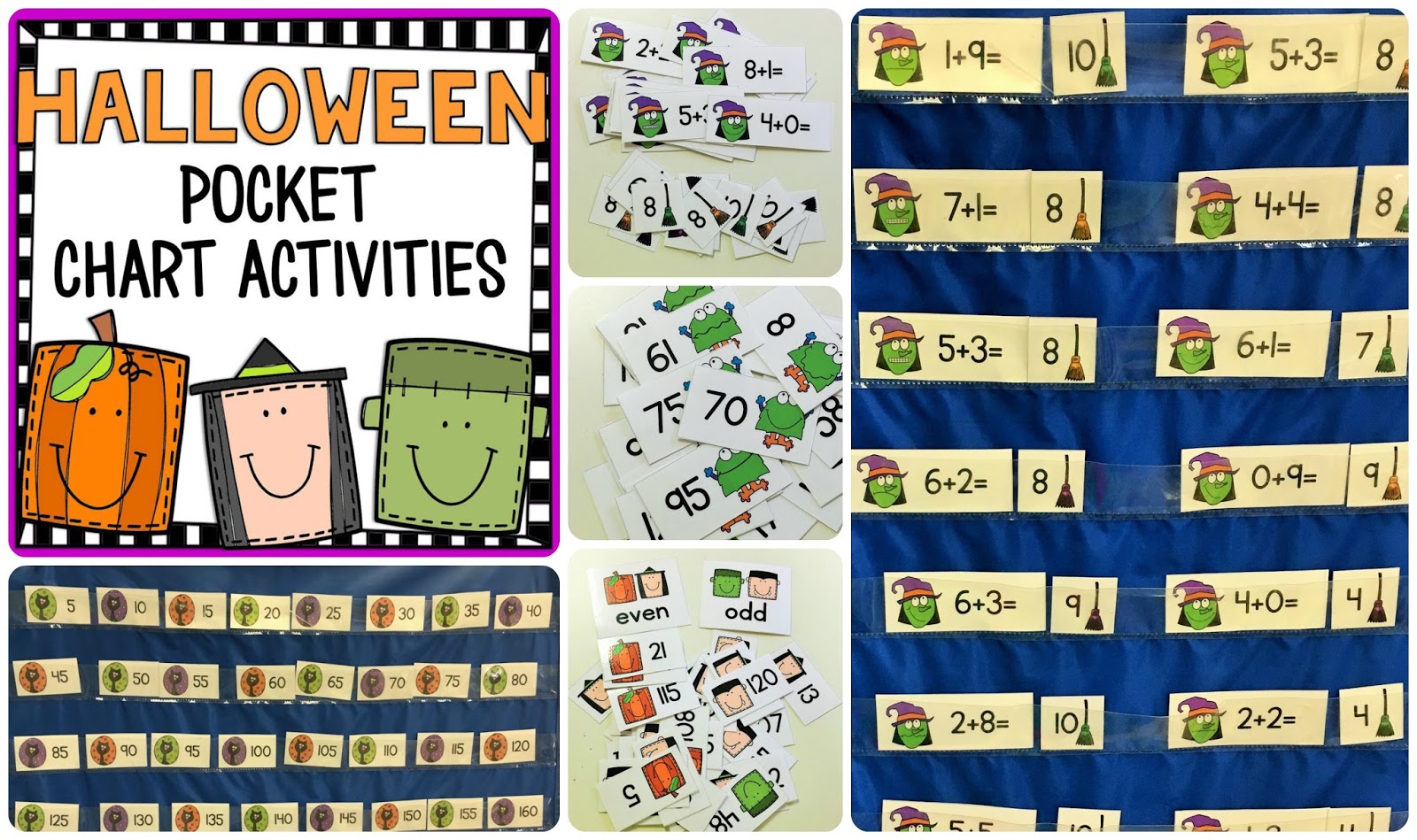 Doodle Bugs Teaching {first grade rocks!}: Halloween Pocket Chart Math ...