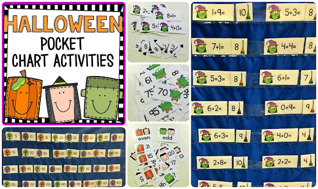 Doodle Bugs Teaching {first grade rocks!}: Halloween Pocket Chart Math ...
