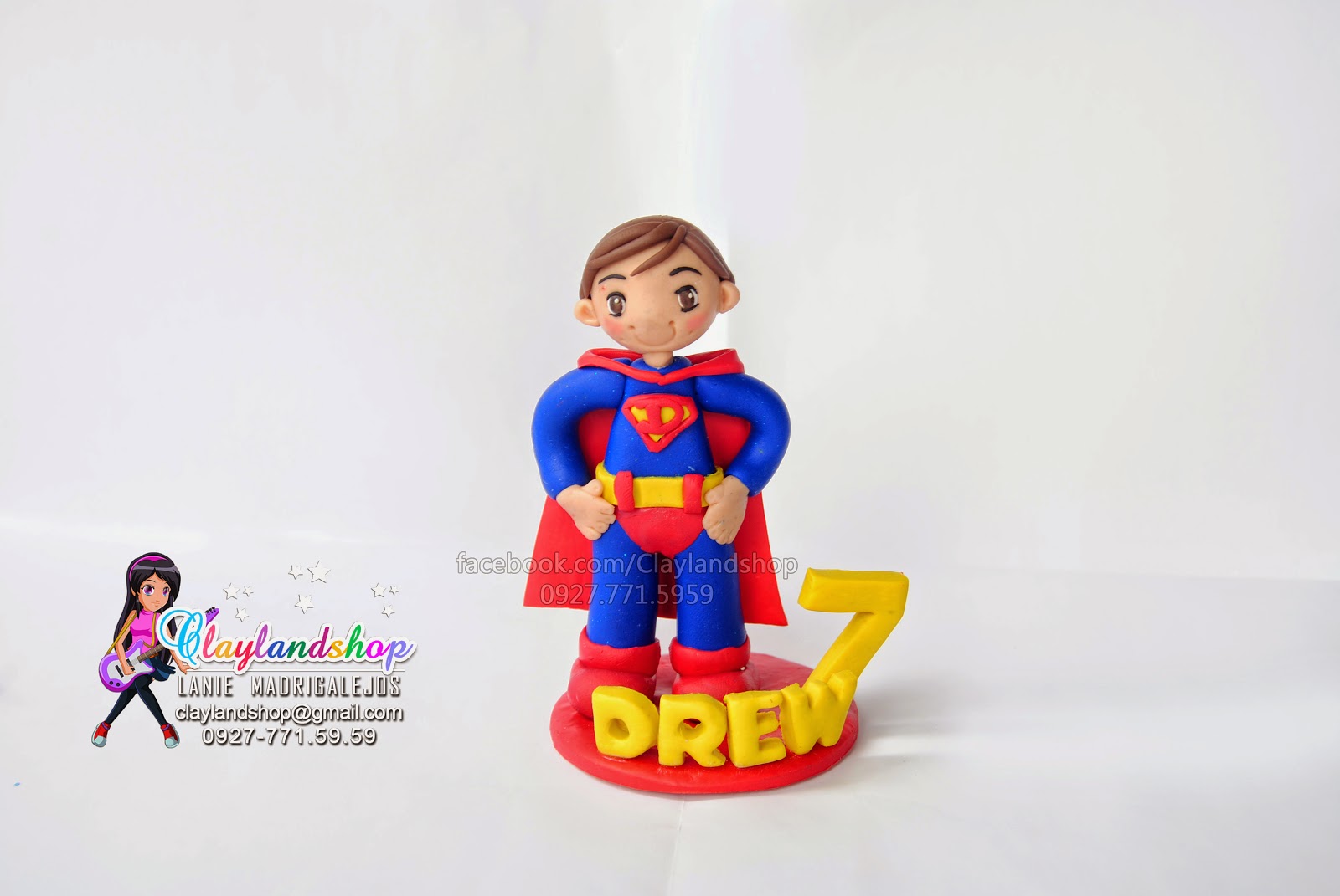 Clayland Souvenir Shop: Superman Cake Topper