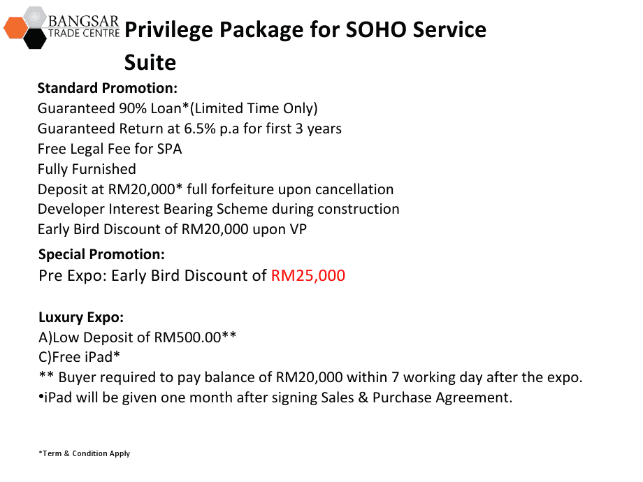 New SOHO SUITE project in Bangsar