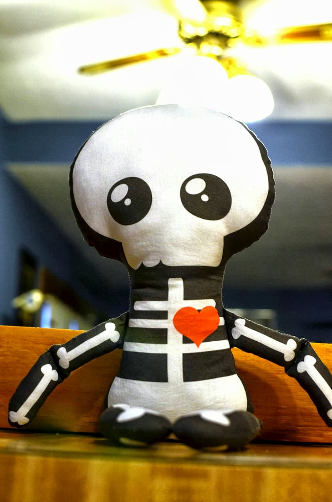boogie beans: loving skeleton ragdoll cut and sew fabric