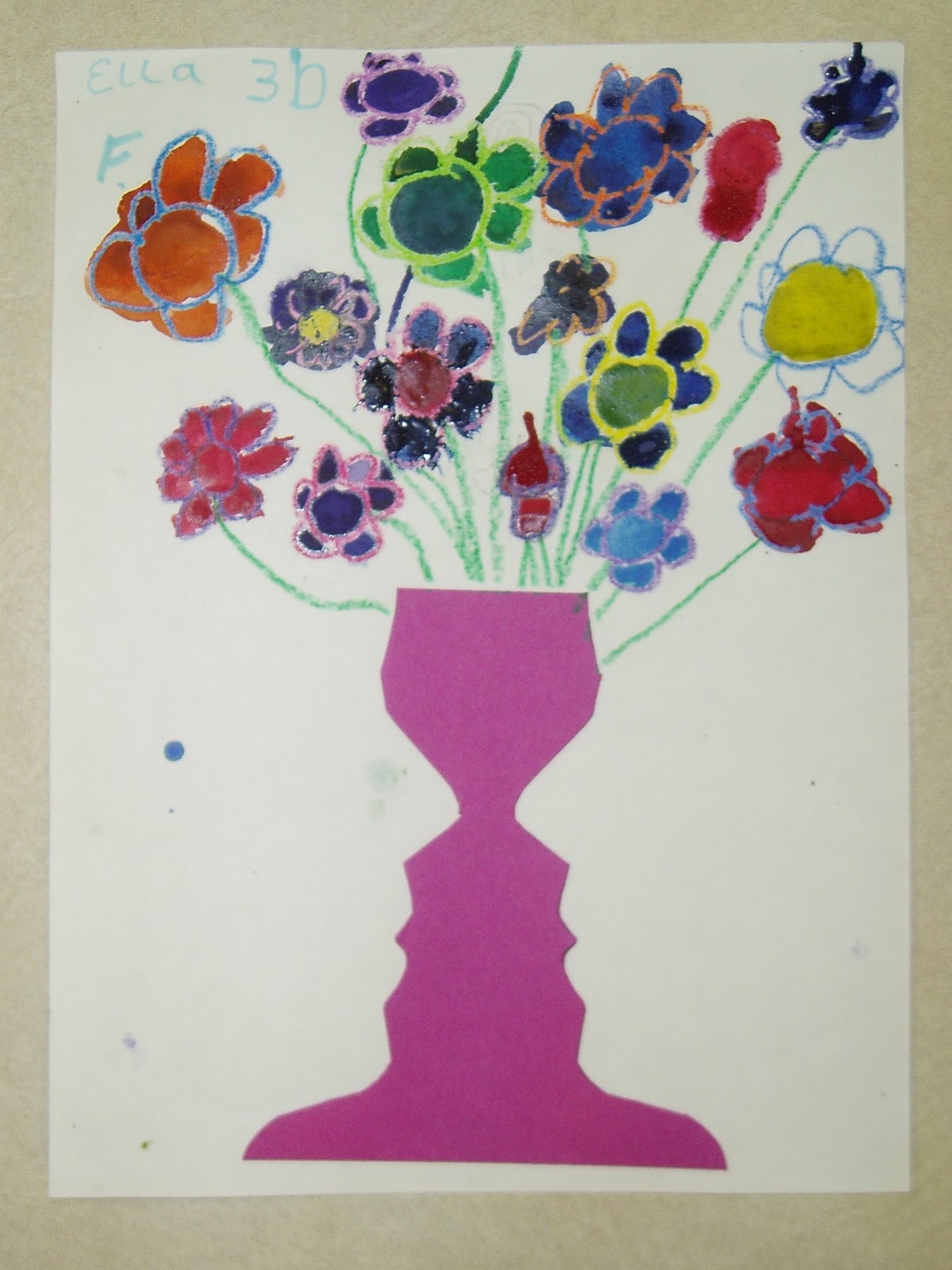 Miss Young's Art Room: 3rd Grade Negative Space Face Vases
