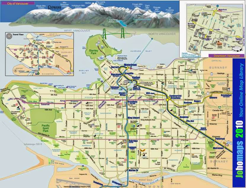 Map of Vancouver Canada