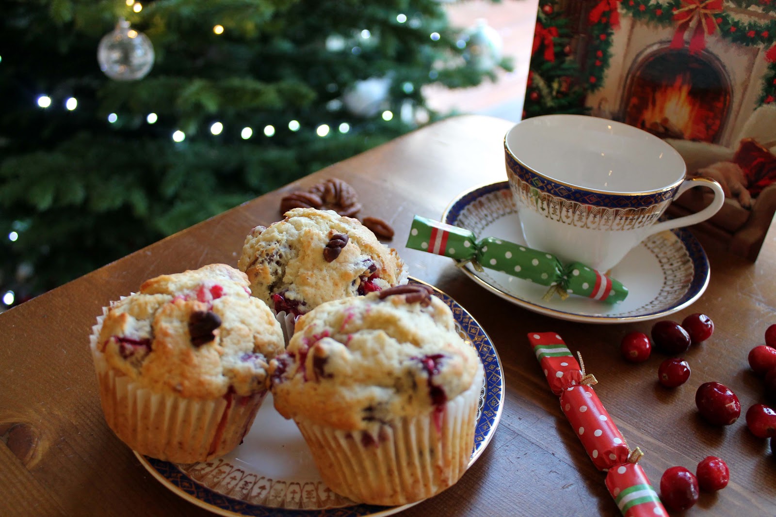Serena's Medium Rare: Festive Cranberry, Pecan & Orange Muffins