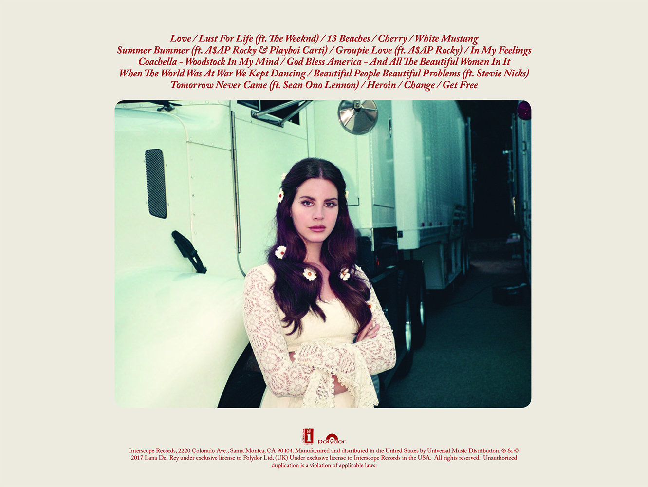 Encarte: Lana Del Rey - Lust For Life (Digital Edition) - Encartes Pop