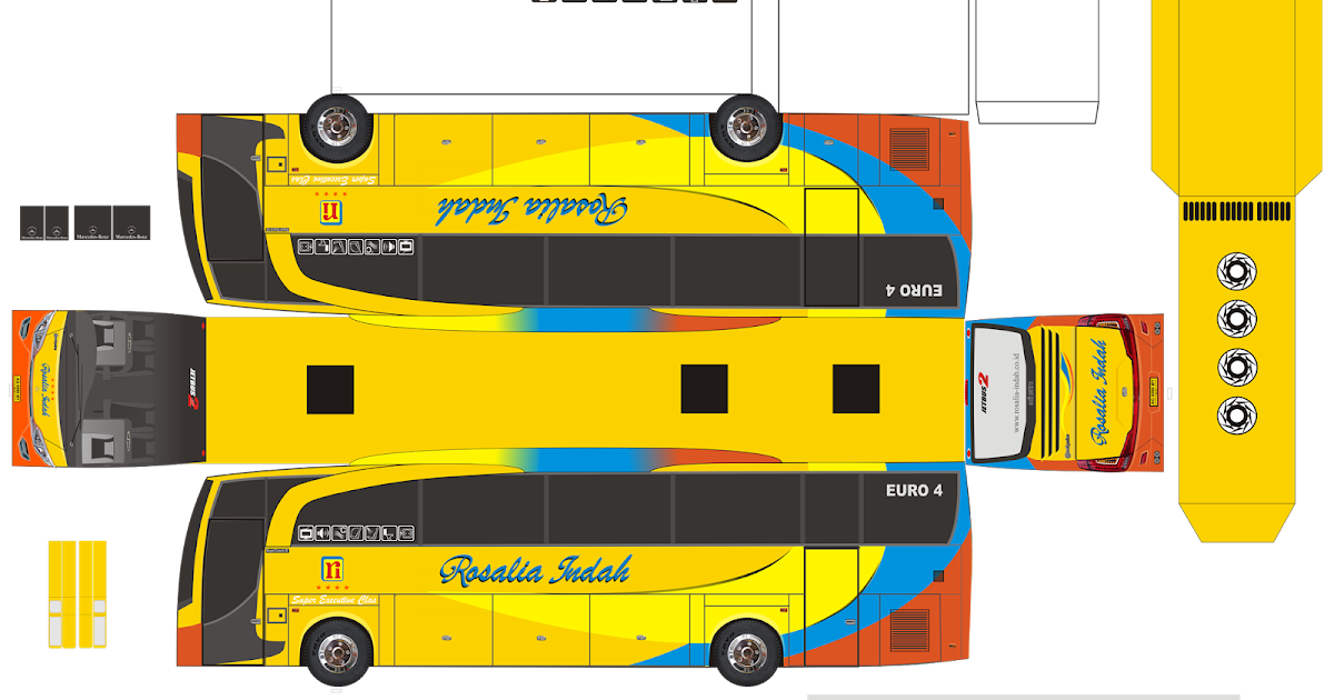 pola miniatur bus dari kardus: POLA MINIATUR BUS DARI KARDUS