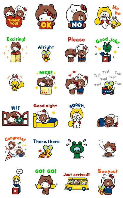 Line9074 LINE FRIENDS & HELLO KITTY（美版）