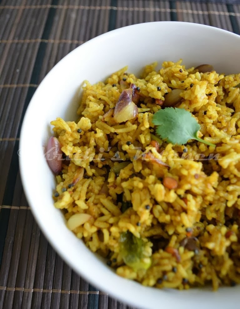 Krithi's Kitchen: Thalicha Sadham / Instant Tamarind Rice | Indian Rice ...