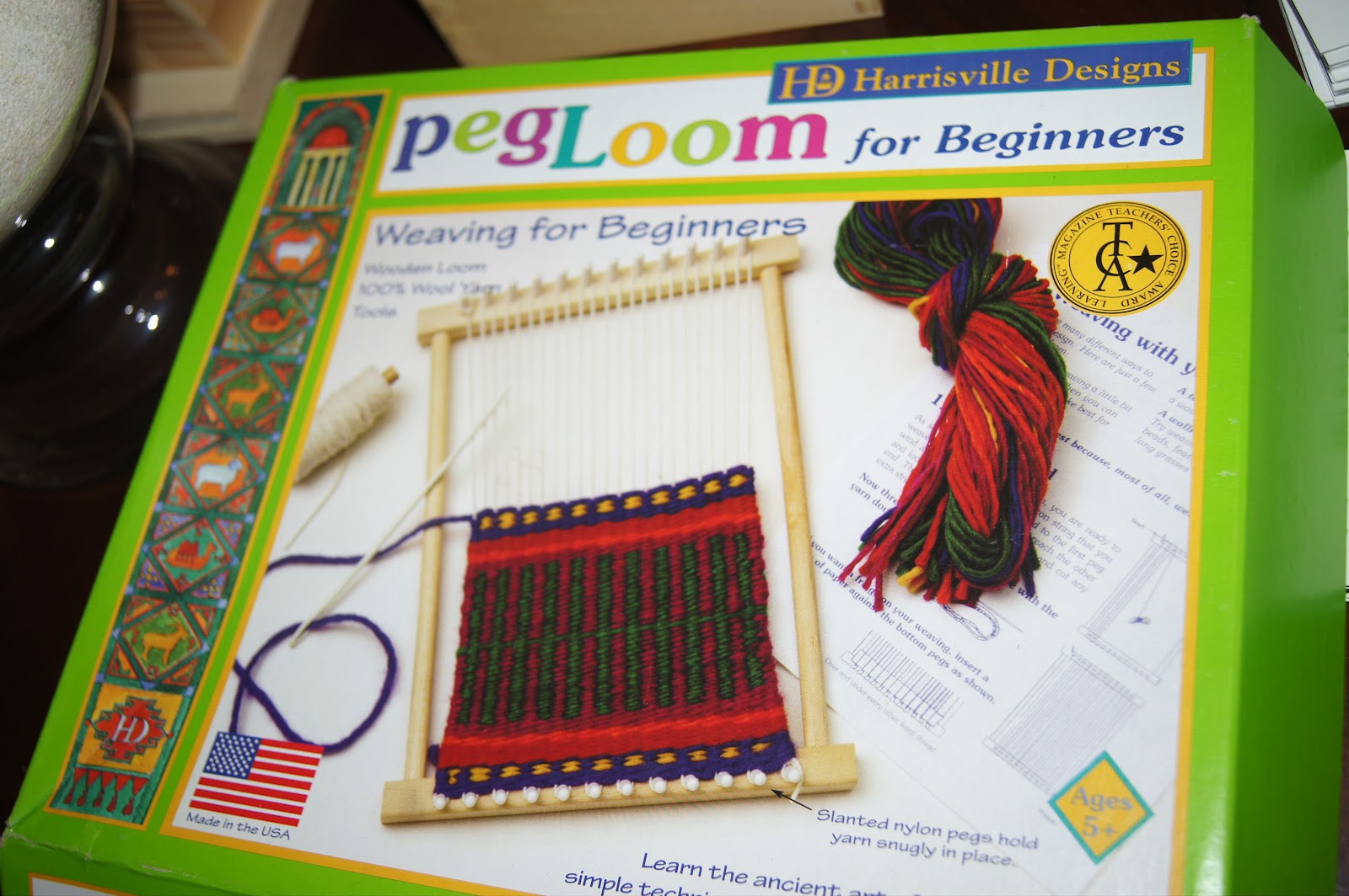 Weaving For Kids, Montessori Practical Life At Home Peg Loom Weaving ...
