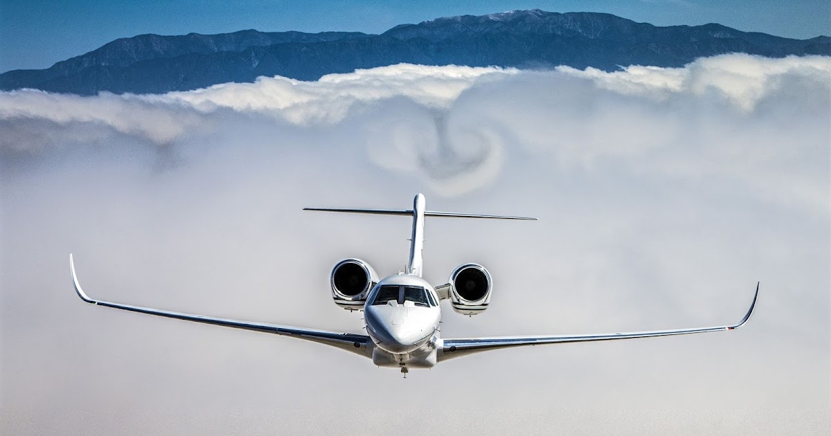 Cessna Citation X Plus Inflight Clouds