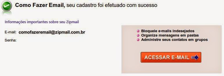 Como criar e-mail Zipmail - Saiba como fazer seu email Zipmail grátis ...
