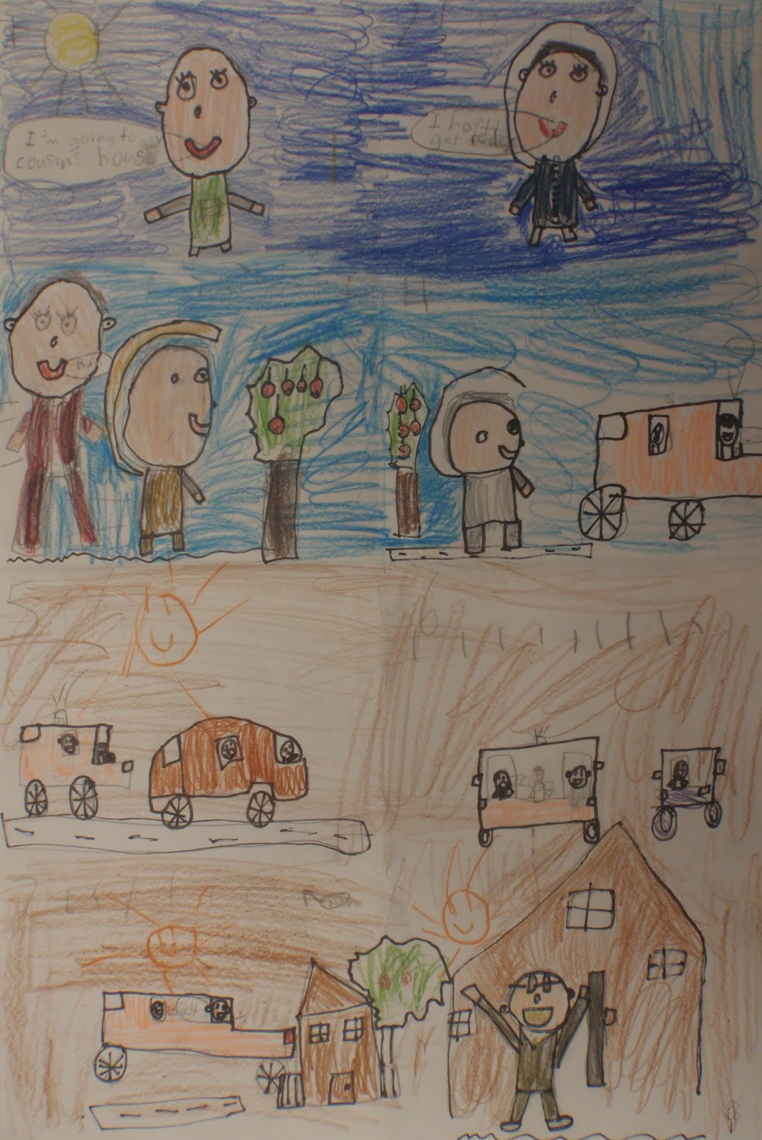 Burr Elementary Art: 1st Grade 8-Panel Comics