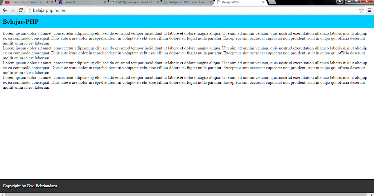 Dwi Febriandaru Site: Cara Membuat Footer Tetap Berada di Bawah dengan CSS