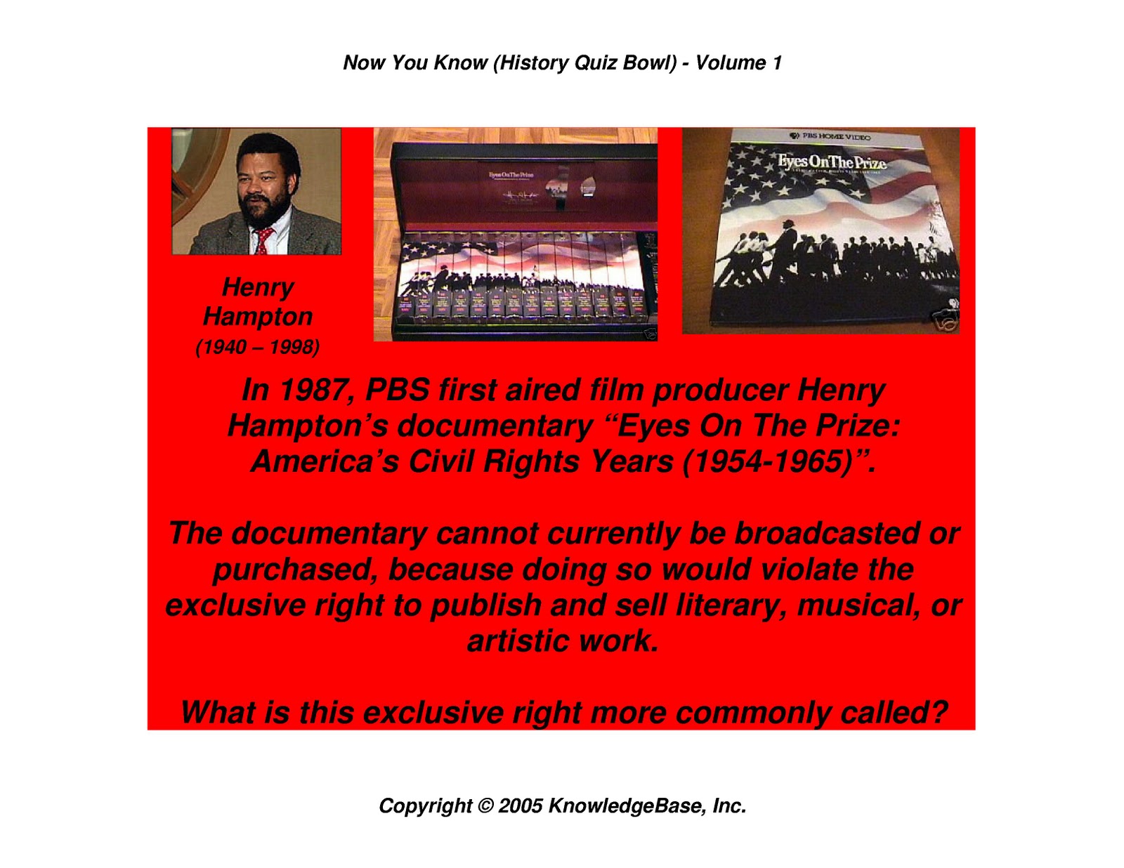 reachthenteach.com: "Now You Know" History Quiz Bowl Posters (Volume 1 ...