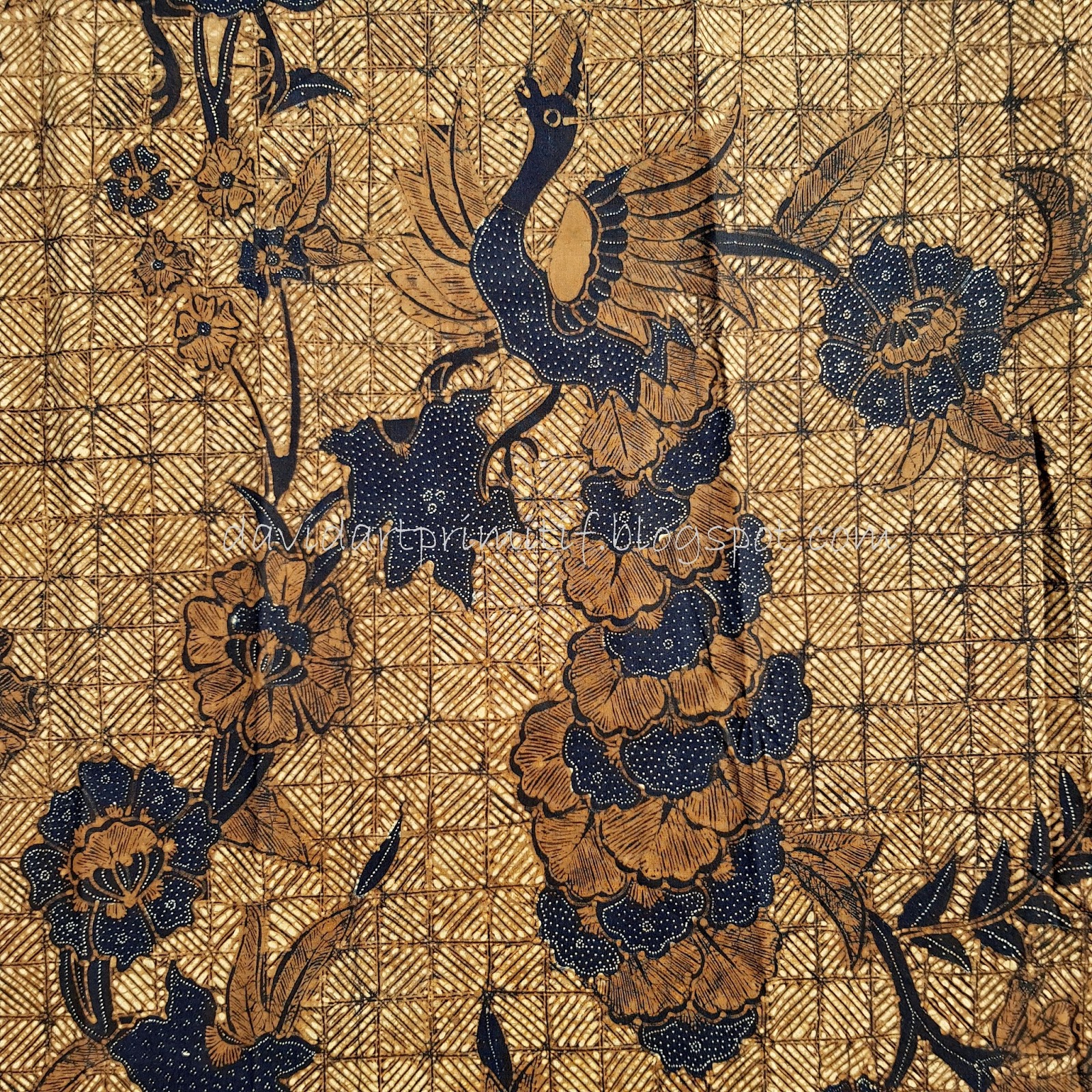 Art & Primitif: Kain Batik Tulis Motif Buket Merak Latar Gedeg