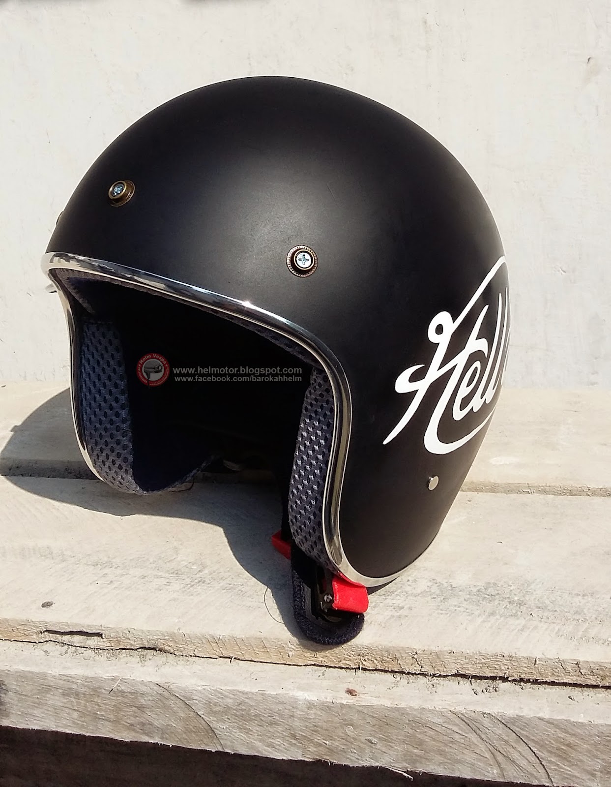 Helm Retro Hellfire ~ Helm Vespa