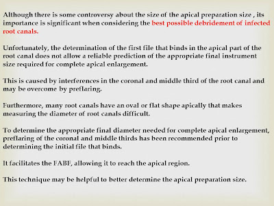 DOs and DONTs in DENTISTRY: FINAL APICAL FILE to be used ??? --check ...