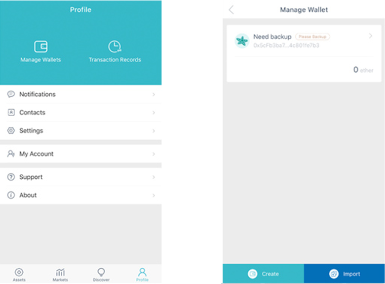 Create imToken wallet!!