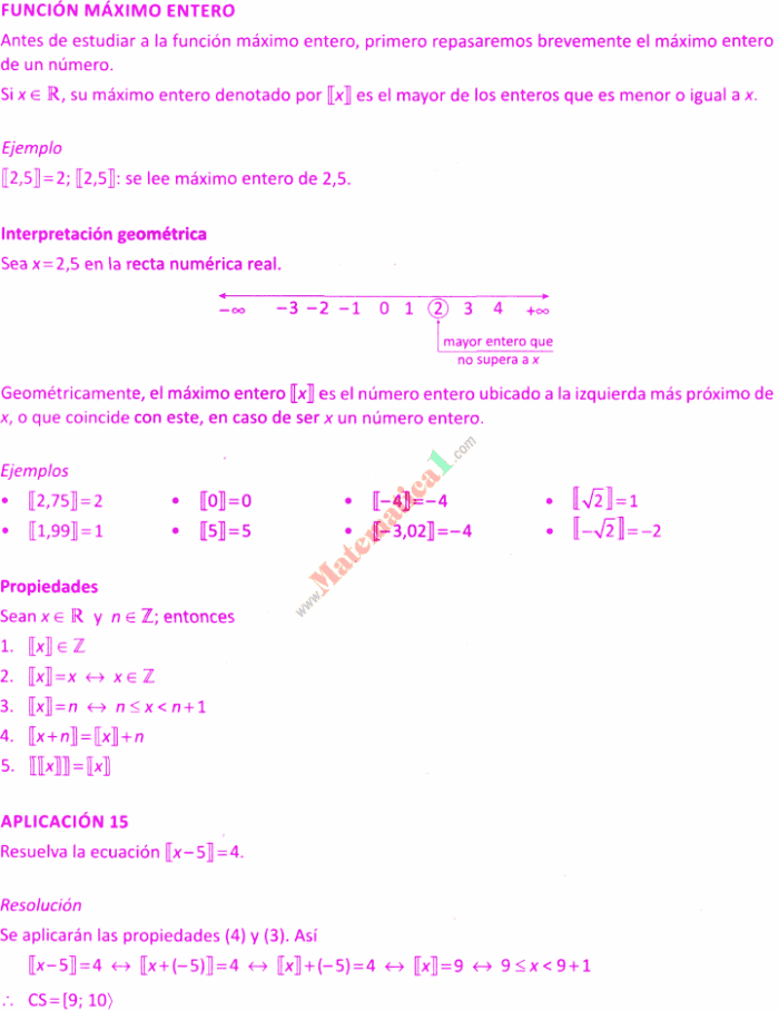 FUNCION MAXIMO ENTERO EJEMPLOS Y EJERCICIOS RESUELTOS