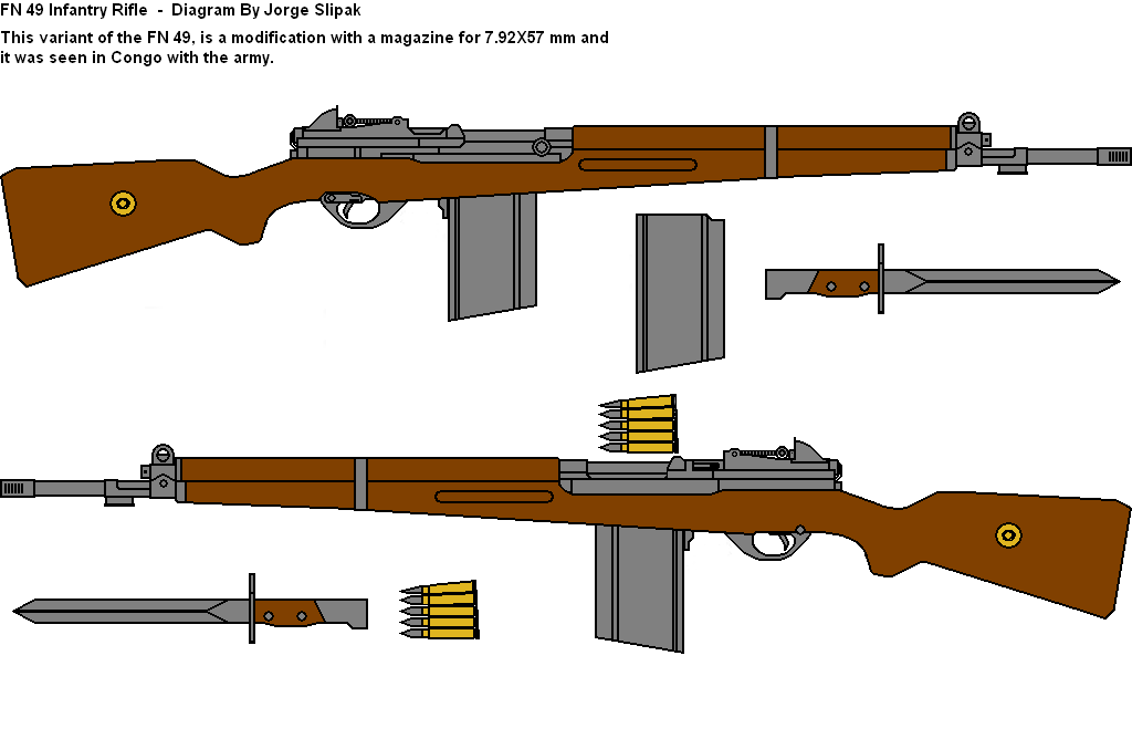 FN 49 INFANTRY RIFLE BLUEPRINTS