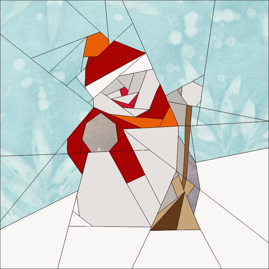 Quilt Art Design: Snowman Line-Up