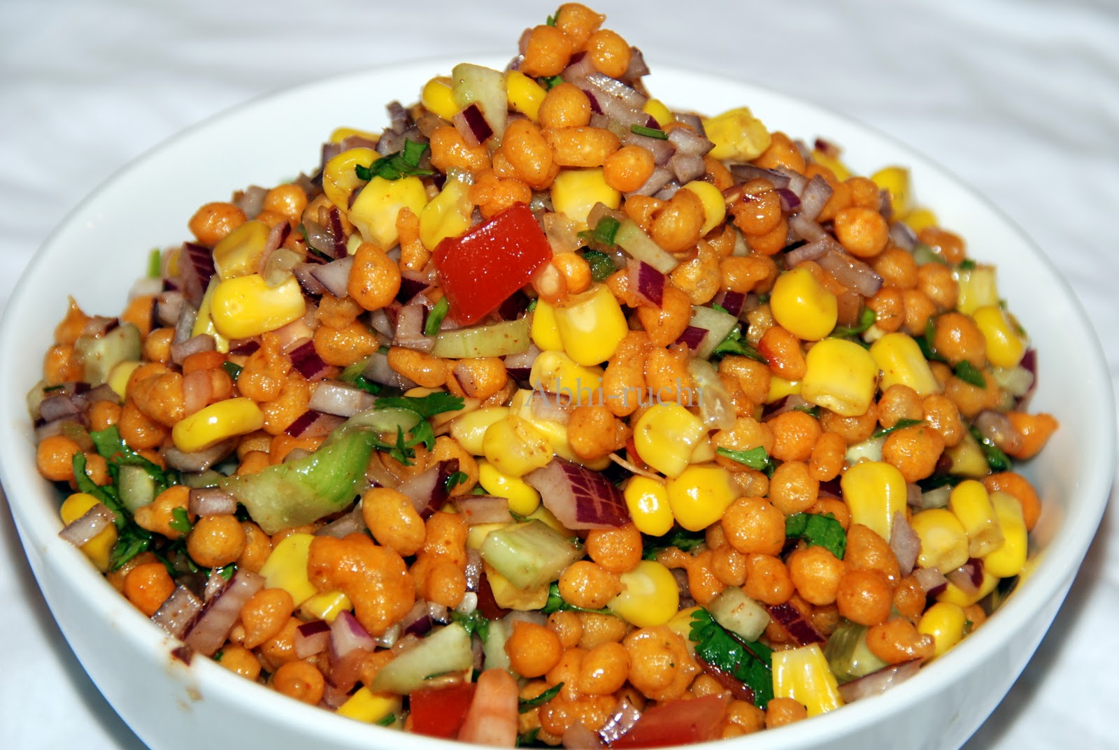 Abhi-ruchi: Corn Boondi Bhel