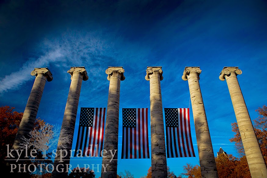 Kyle Spradley Photography Blog: Flags on the Columns for Veteran's Day ...