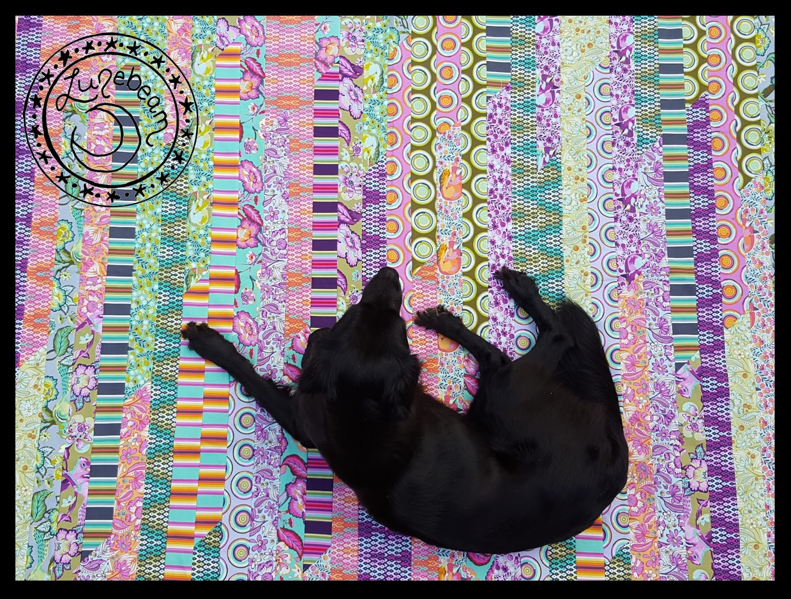 Lunebeam: 1600 Inch Quilt Top / Jelly Roll Race Quilt Top