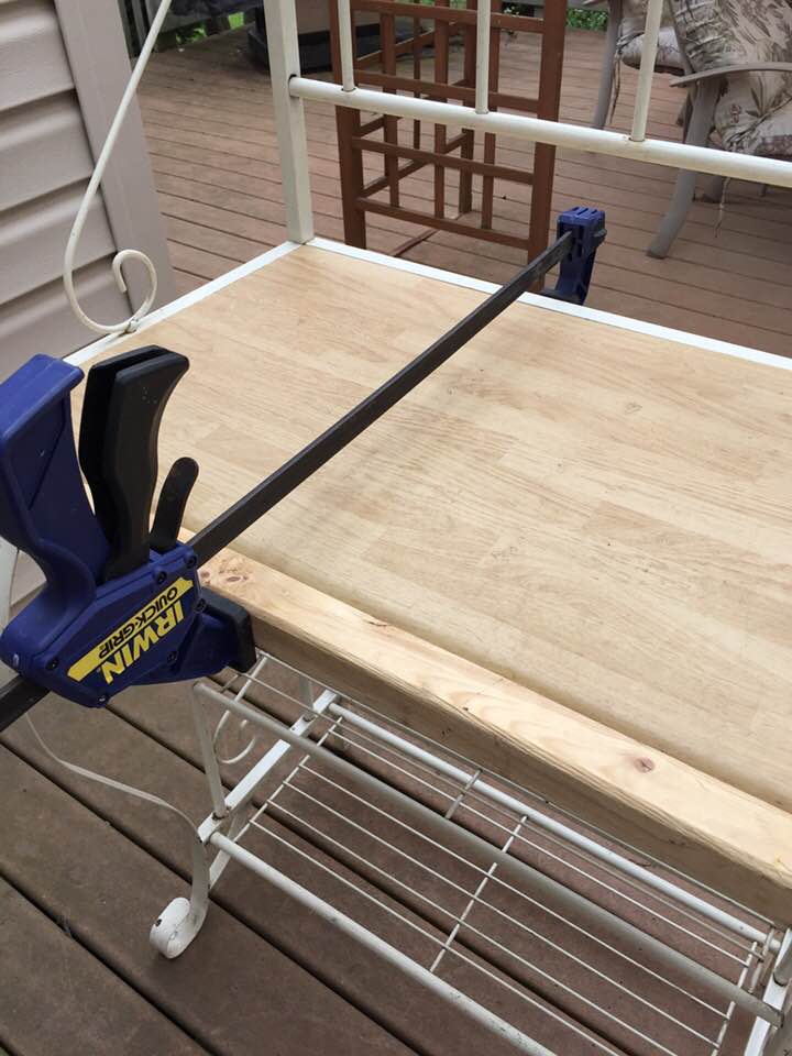 Bakers Rack Painted in Coco